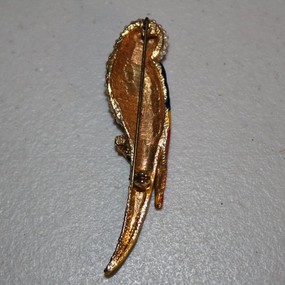 Jewelry | Vintage Canary Pin Brooch Faux Pearl Enamel | Poshmark